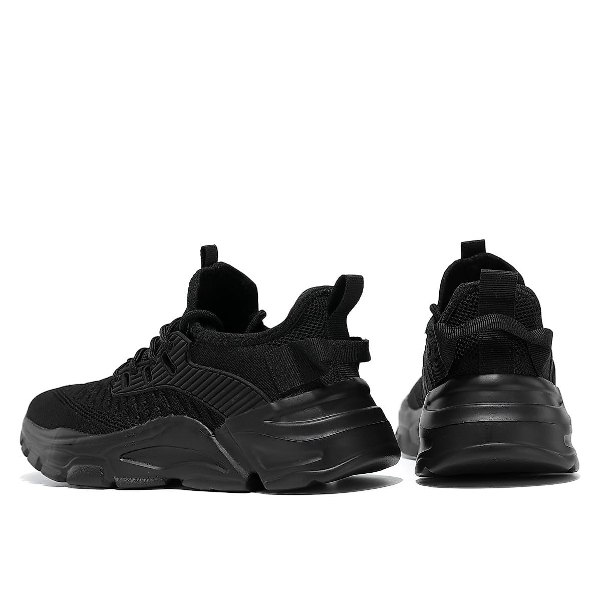 Women's Running Shoes Non Slip Shoes Breathable Lightweight Fashion Sneakers Slip Resistant Athletic Sports Walking Gym Work Shoes Black