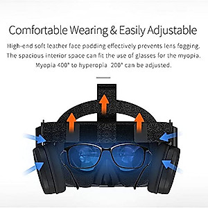 BOBOVR Z6 Virtual Reality Headset, 110°FOV Foldable Headphone IMAX VR Headset for 4.7-6.2 inch Full Screen Smartphone iOS/Android with Game Controller
