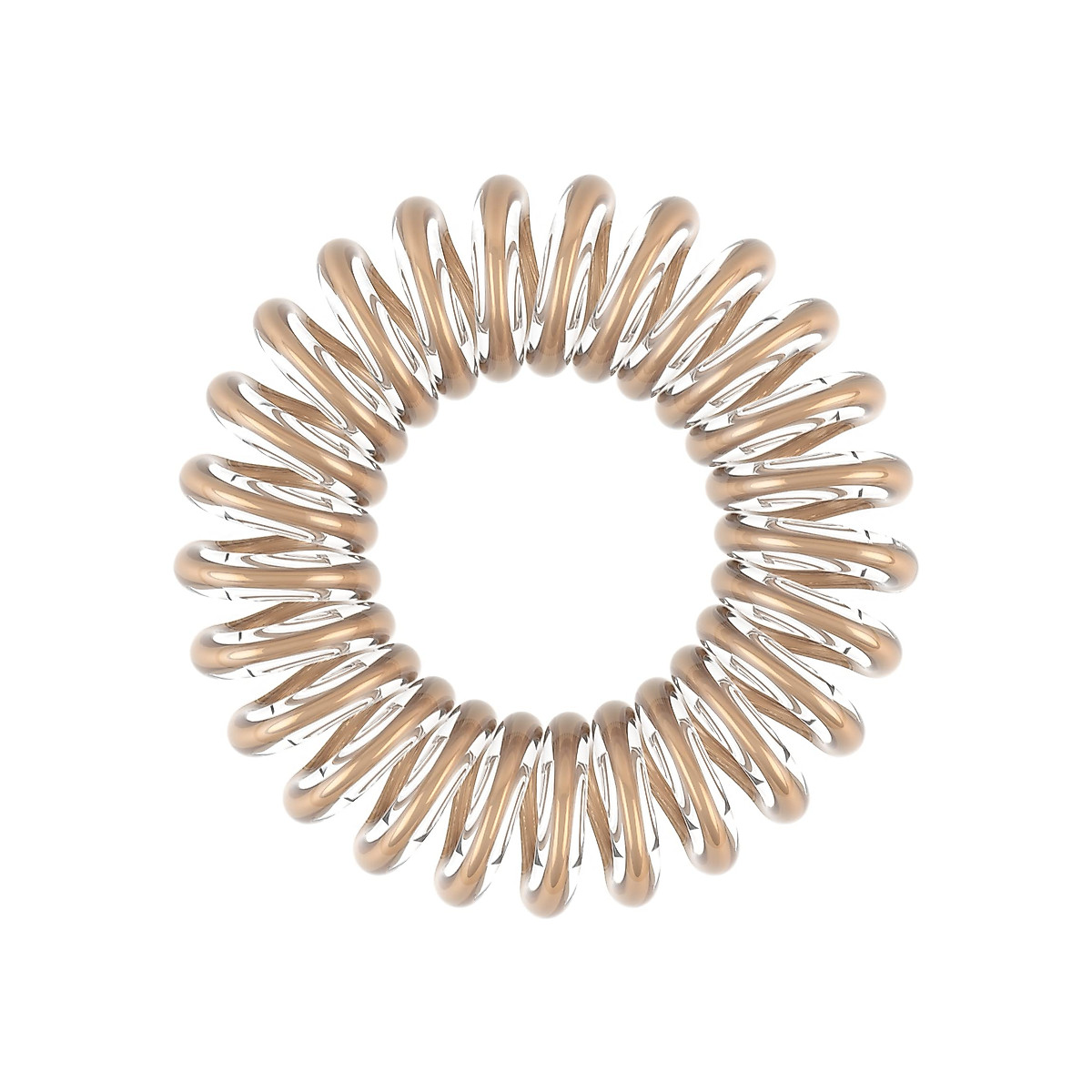 invisibobble Original Traceless Spiral Hair Ties with Strong Elastic Grip, Non-Soaking, Accessories for Women - Time to Shine, Bronze Me Pretty (Pack of 3)