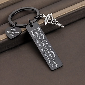 ENSIANTH Preceptor Gift Preceptor Keychain Nurse Preceptor Gift Teacher Preceptor Gift Best Preceptor Ever Gift (Preceptor Keychain BLK)