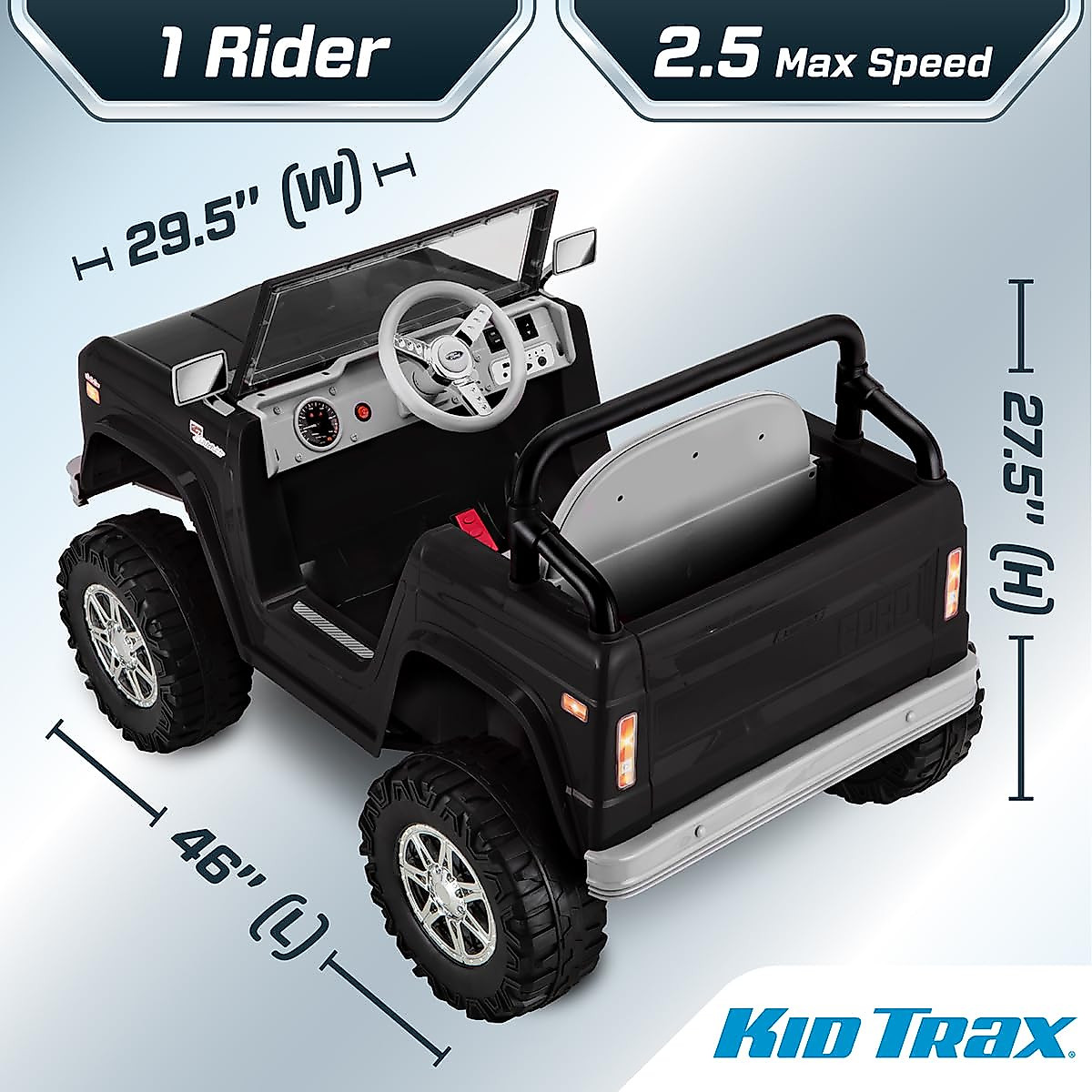 Kid Trax Marvel Spidey and His Amazing 4x4 Wheels Kids Electric Ride-On, 6 Volt, Kids 3-5 Years Old, Max Rider Weight 60 lbs, Spiderman