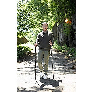 Montem Ultralight 3K Carbon Fiber Hiking/Walking/Trekking Poles - One Pair (2 Poles) … (Black)