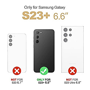 SURITCH for Samsung Galaxy S23+ Plus Clear Case 6.6" (Only), [Built-in Screen Protector] Full Body Protective Hard Shell+Soft TPU Phone Case for Samsung S23 Plus -(Full Clear)