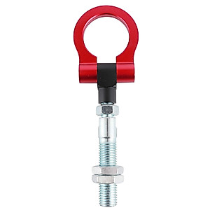 for 2017 for Tow Hook Tow Hook, Heavy Duty Car Racing Tow Hook Red Folding Ring Refitting Front Auto Trailer Accessory Fit for 2012‑2017(Red)