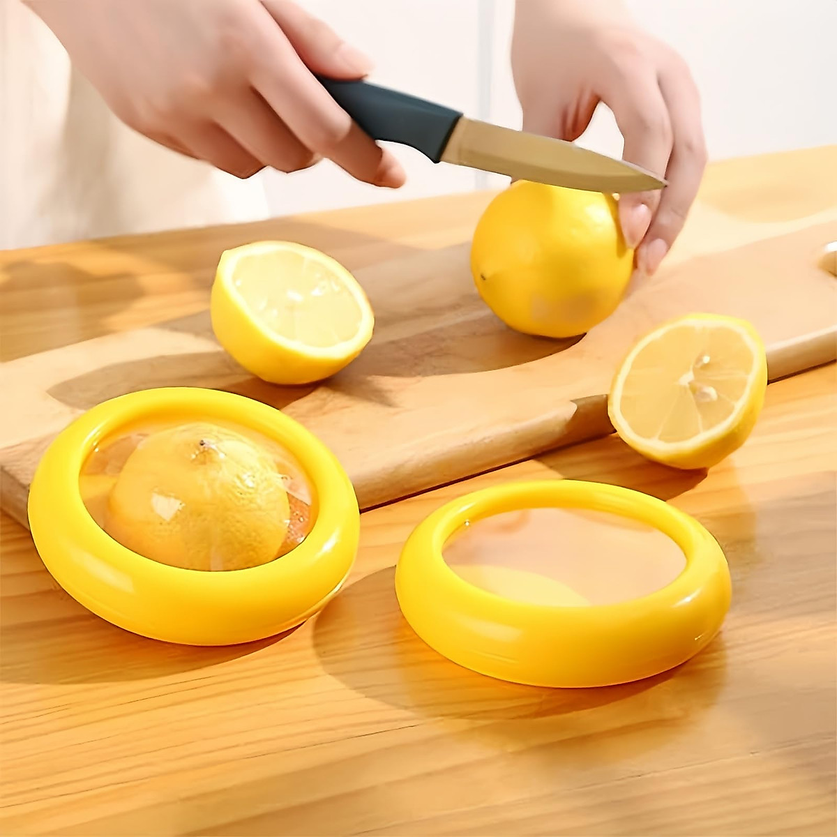 PYNASA 4 Pack Silicone Fruit and Vegetable Storage Containers Box for Fridge, Keep Fresh, Anti-oxidation, Ideal for Veggie, Onion, Garlic, Lemon, Tomato, Avocado, Refrigerator