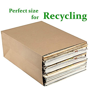 BagDream Grocery Bags 12x7x17 Inches 100Pcs Heavy Duty Kraft Brown Paper Grocery Bags Durable Kraft Paper Bags, Paper Barrel Sack Bags, 100% Recycled Kraft Paper Gift Bags Bulk