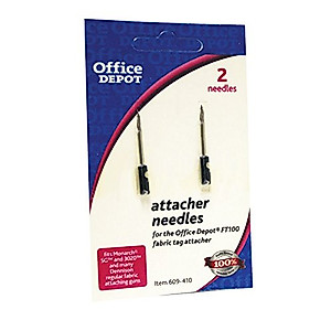 Office Depot® - Tag Fastener - Replacement Needles - 4-3/8" h x 2-3/4" w x 1/4" d - Silver - PK of 2