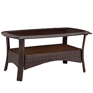 Cambridge Corrolla 6-Piece Outdoor Conversation Set, Modern Luxury Furniture for Patio, Deck, Sunroom, Loveseat, Coffee Table, 2 Chairs, 2 Ottomans, Plush Green Cushions, Patio Furniture Set