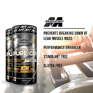 CLA Supplements | MuscleTech Platinum Ultra Pure CLA | 800 mg of CLA per Serving | Conjugated Linoleic Acid | Anti-Catabolic Support | Stimulant-Free Formula | 90 CLA Pills (90 Servings)