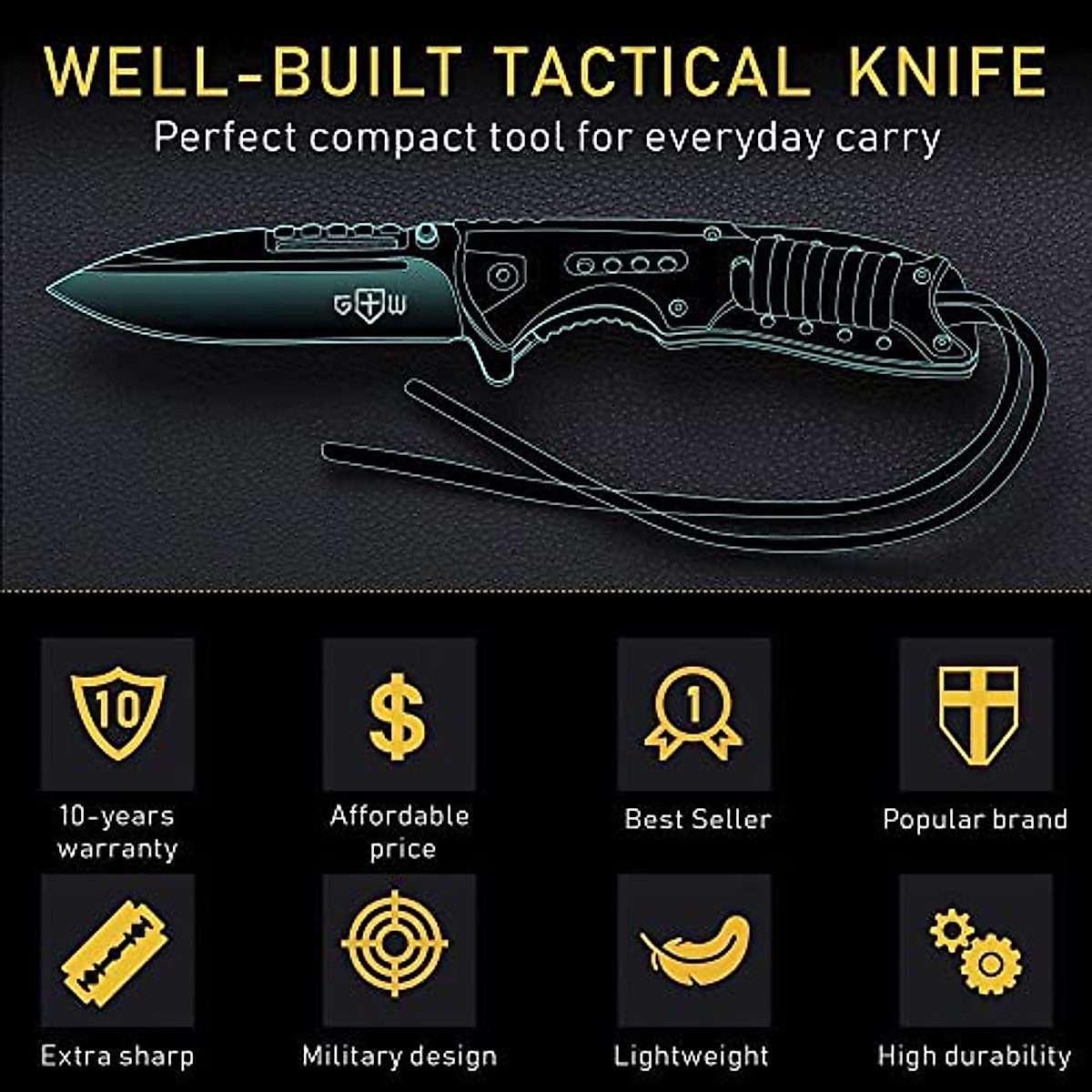 Bundle of 2 Items - Small Pocket Knife - Folding Wallet Knife - Mini Tactical Knife with Money Clip - Cool Dragon Blade Credit Card - Tactical Paracord Stainless Steel Pocket Knives w/Clip for Men