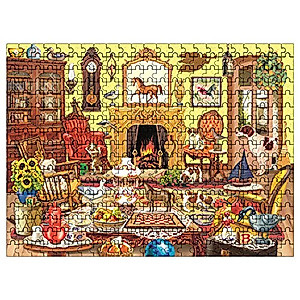 Jigsaw Puzzles 1000 Pieces for Adults Kids,Lazy Living Room Time Puzzles Animal Cartoon Puzzle Modern Home Decor Fum Games Toys Gift