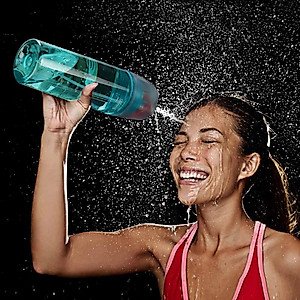 HKTOPCNE Spray Water Bottle for Drinking Sports Water Bottle Cycling BPA Free 600ml for Cycling Running Mountaineering Hiking Gym Climbing (Pink)