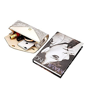 BENCOMOM Women's Gold Clutch,Gold Evening Clutch Purses For Women Evening Gold Clutch Bags Shoulder Crossbody Handbags Bridal Prom Wedding Party gold Purse