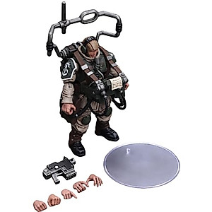 HiPlay JoyToy Warhammer 40K Collectible Figure: Astra Militarum Cadian Command Squad Veteran with Master Vox 1:18 Scale Action Figures JT7912 (Veteran with Master Vox)