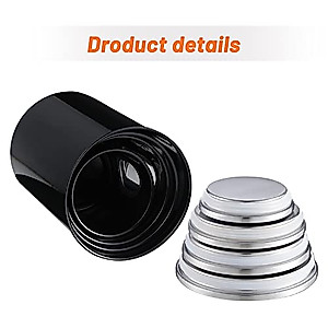 malmo Canisters Set, 4 Piece Food Container Window Kitchen Canister with Fingerprint Resistance Lids, Black