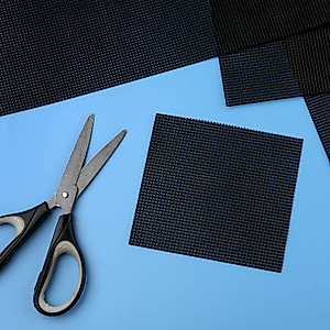 6pcs Plastic Mesh Canvas Sheets, 10 CT Plastic Eye Mesh Sheets for Embroidery Making Divider, Cross Stitch Acrylic Aida Mesh Screen for Yarn Crafts Knit DIY Crochet Projects (13x10inch, Black)