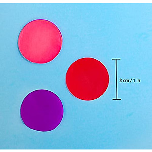 La Sol Imports Round Tissue Confetti Circle Dots Rainbow - Confetti for Party Table Wedding Celebrations Multicolor Biodegradable Paper Tissue 1 inch Circles, 1.4 Ounce (Pack of 1)