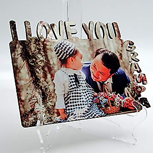 6 Pcs FOREVER IN OUR HEARTS Bearevement Gift Death DiY 3 Unisub Hardboard Sublimation Blanks Photo Frame W/ 3 Acrylic Photo Frame STANDS INCLUDED Hardboard