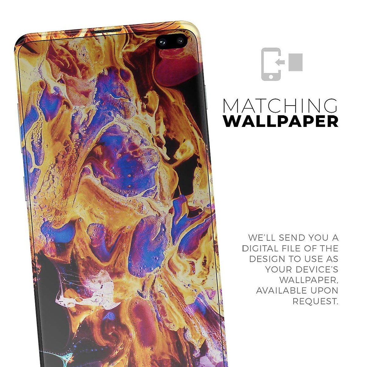 DesignSkinz Liquid Abstract Paint V25 Protective Vinyl Decal Wrap Skin Cover Compatible with The Samsung Galaxy S20 (Screen Trim & Back Glass Skin)