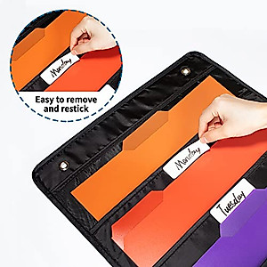 Annecy 10 Pockets Hanging Wall File Organizer, Black Storage Pocket Chart for File Folder and Paper, Space Saver for Office and Classroom, with Wall Hangers, Over The Door Hooks, Labels