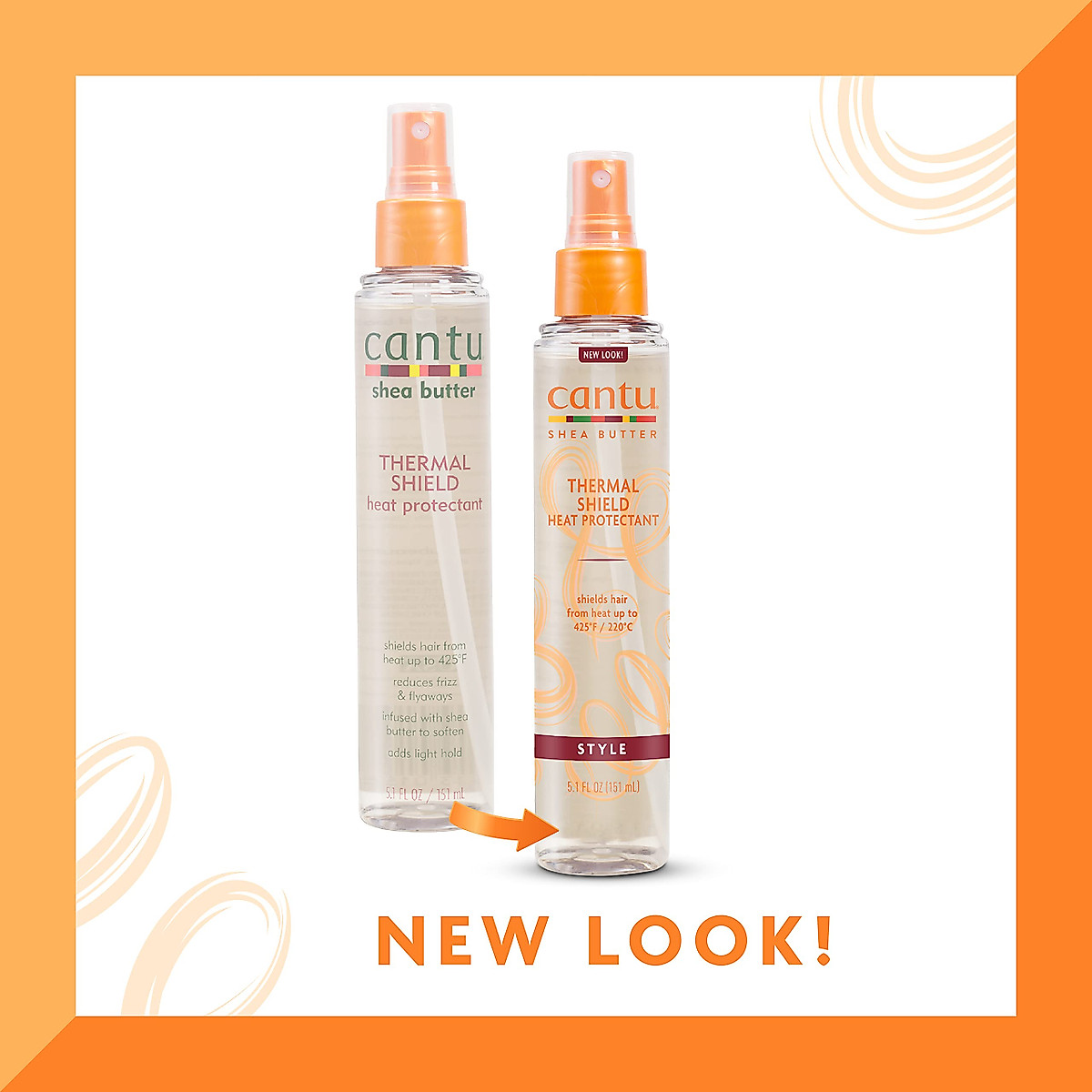 Cantu Thermal Shield Heat Protectant with Shea Butter, 5.1 fl oz (Pack of 3)