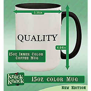 B04Y21D22W213360M04T61C02S28C-US - 15oz Ceramic Colored Handle and Inside Coffee Mug Cup, Black