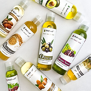 GRAPESEED Oil | 8oz(237ml) | All-Natural | for Hair + Skin + Nails | Moisturizer and Sensitive Skin | Refined, Cold Pressed | All Skin Types | by Well’s Oil