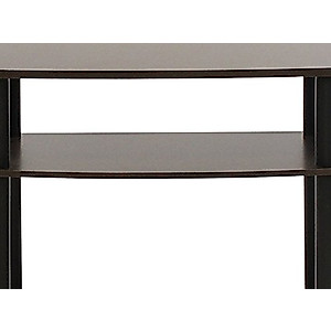 Furinno Turn-N-Tube No Tools 3-Tier Entertainment Center TV Stand for TV up to 32 Inch, Plastic Round Tubes, Espresso/black