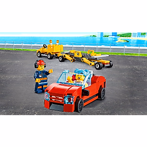 LEGO City Passenger Airplane 60262, with Radar Tower, Airport Truck with a Car Elevator, Red Convertible, 4 Passenger and 4 Airport Staff Minifigures, Plus a Baby Figure (669 Pieces)