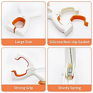 Oecoel 8Pcs Clothes Pins, Beach Towel Clips Towel Holder Clips Windproof Clothes Clips for Hanging Clothes, Quilt, Dolls (Blue/Orange)