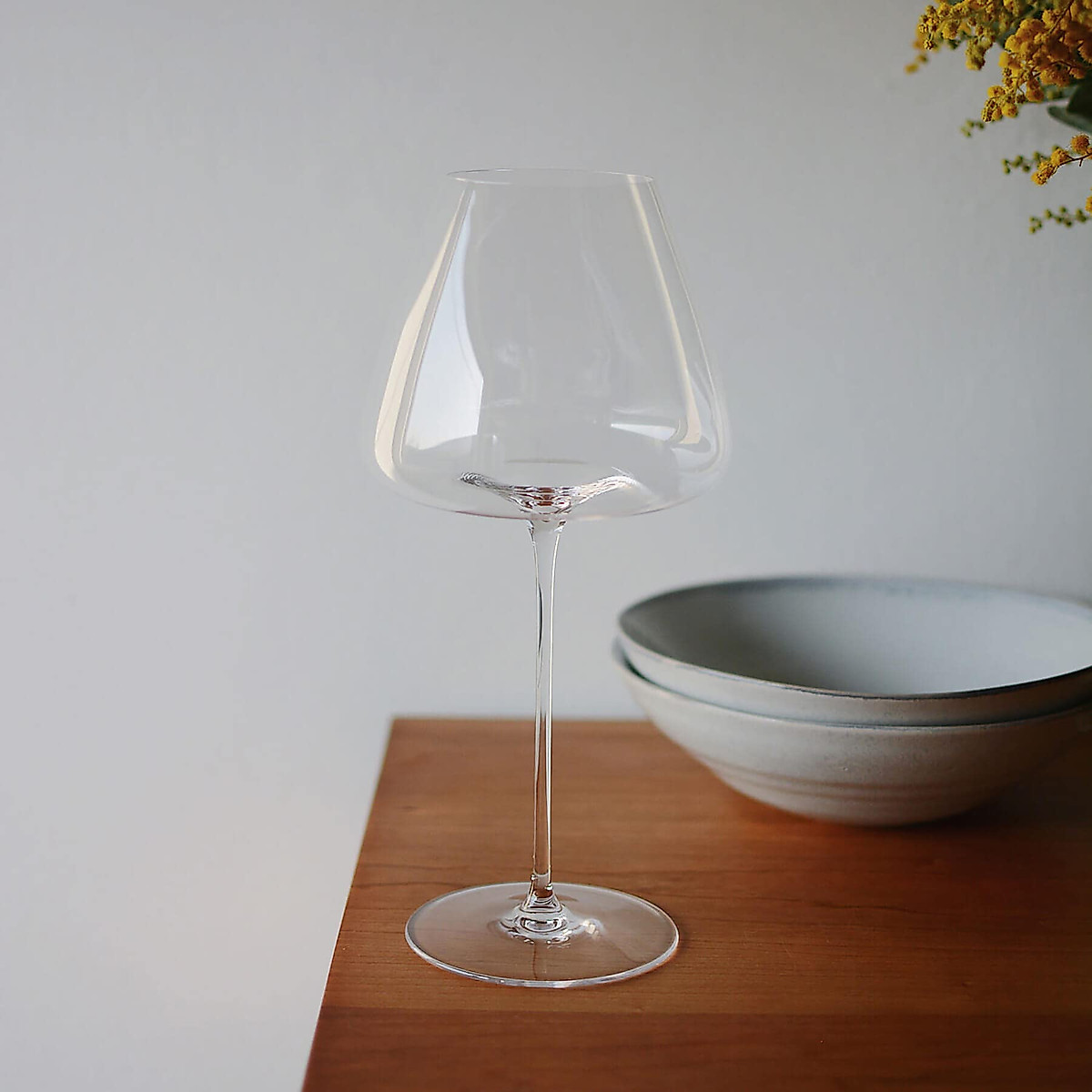 EUNA Red Wine Glasses - Extremely thin White Wine Glasses Burgundy Hand Blown Stemware Crystal Clear Long Stem Large Glassware as Gift (25 oz)