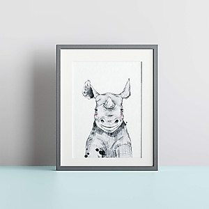 Generic Cotton Paperie Black and White Safari Nursery Decor Animals Prints Set of 6 (Unframed) Nursery Wall Decor Art (8x10),safari-babies-5-4/0