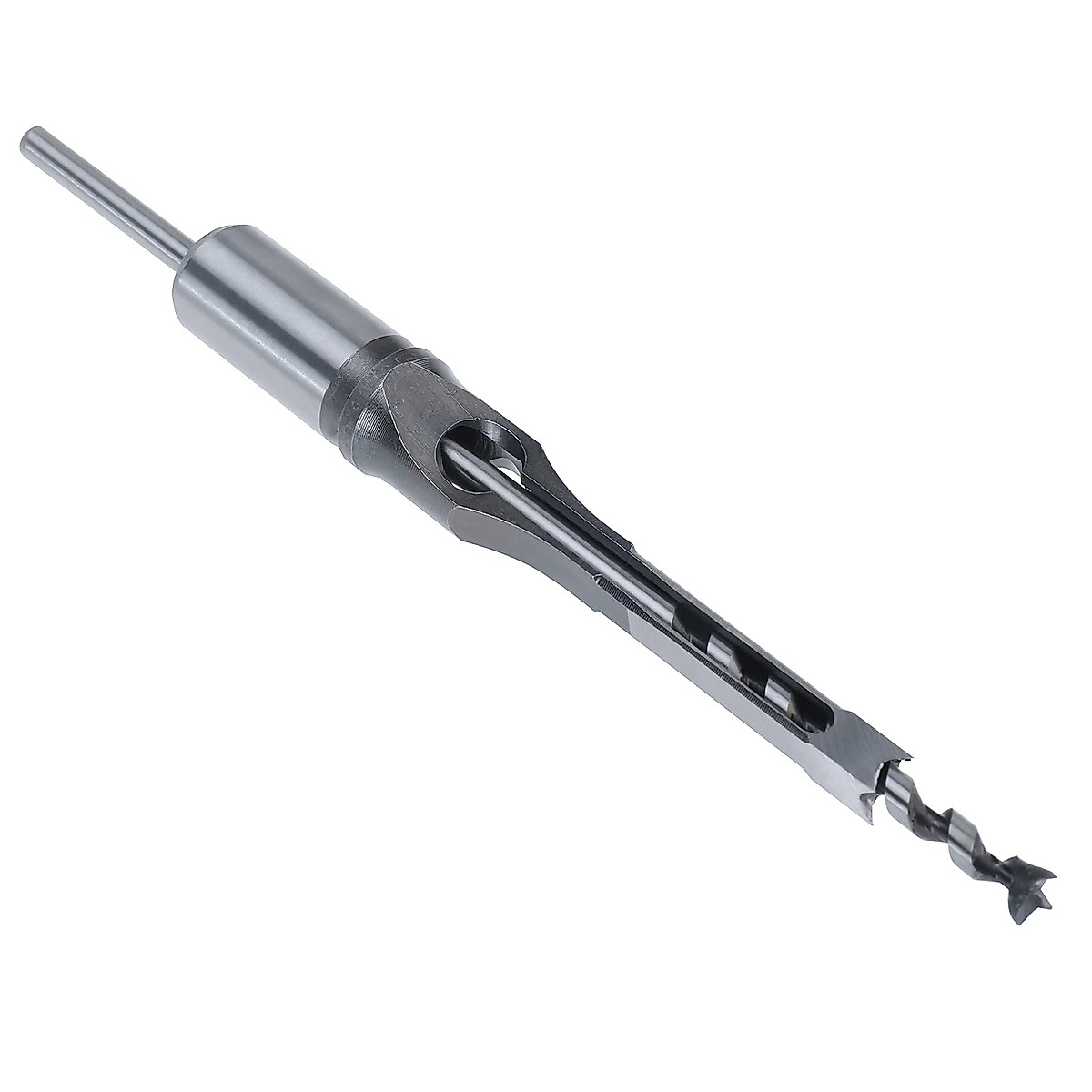 Square Hole Mortise Chisel Drill Bit Set, HSS Woodworking Hole Saw Mortising Chisel Hole Drill Bits 6/25" 1/4" 5/16" 3/8" 2/5" 1/2" 9/16" (7 Pieces)