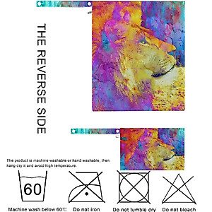visesunny Abstract Lion Face Animal 2Pcs Wet Bag with Zippered Pockets Washable Reusable Roomy Diaper Bag for Travel,Beach,Daycare,Stroller,Diapers,Dirty Gym Clothes,Wet Swimsuits,Toiletries