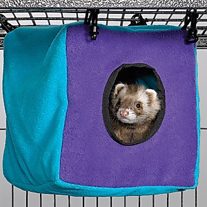 MidWest Homes for Pets Ferret Nation Cozy Cube for Ferret Nation & Critter Nation Small Animal Cages | Measures 8.5L x 8.5W x 9H - Inches