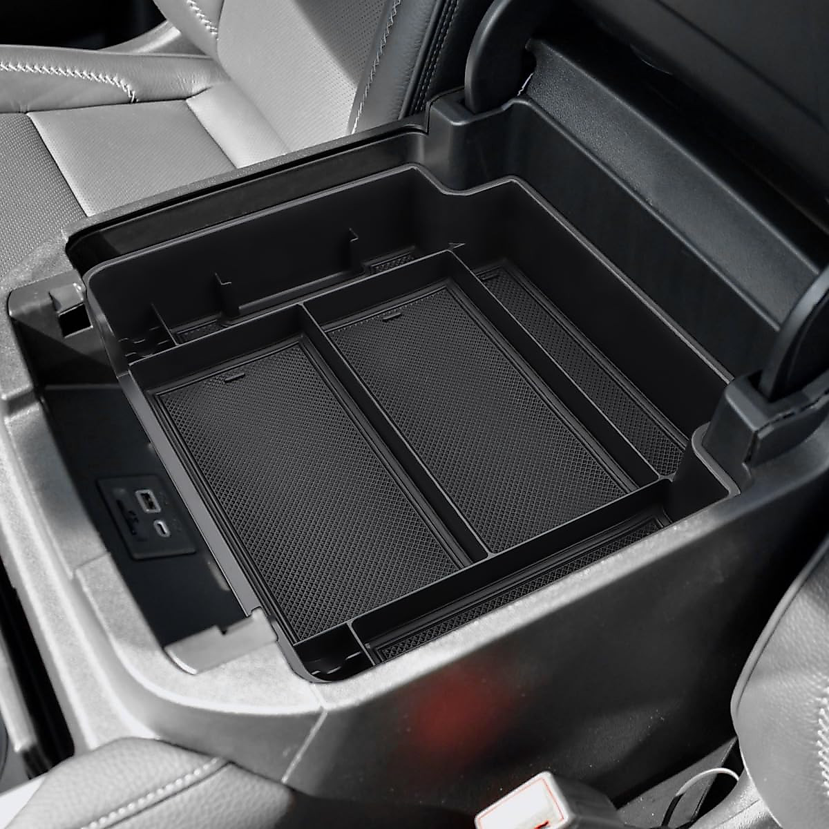 MARCHFA Center Console Organizer Tray Compatible for 2021 2022 2023 Chevy Suburban Tahoe Accessories Armrest Tray Organizer for 2021 2022 2023 GMC Yukon Insert Secondary Storage Box