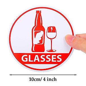 6 Pieces Recycle Sticker Decal for Trash Can, Re-Adjustable Waterproof Bin Labels Paper Metal Plastic Glass Waste Sorting Recycling Sticker Sign for Use at Home and Office