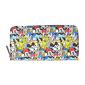 Loungefly Disney Mickey Mouse and Friends Allover Print Zip Around Wallet