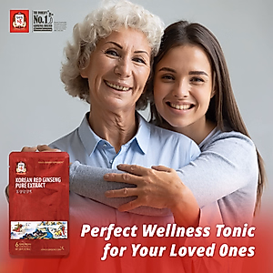 CheongKwanJang [Korean Red Ginseng Pure Extract Cut 100% 6-Year-Old Korean Red Ginseng Roots, Immune System Support Supplement Booster - 90 mL Pouch (30 Count)