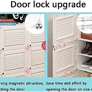 DINGZZ Simple Shoe Cabinet, Home Storage Multi-Layer Dust-Proof Plastic Large-Capacity Dormitory Small Shoe Shelf