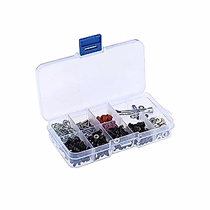 NaNa81-240PCS Full Set Screws Set with Storage Box for HSP 1/10 D3/D4/XIS Screw Parts