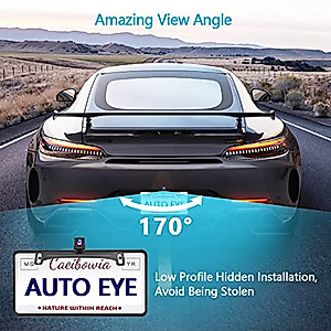 Autoeye License Plate Backup Camera ,Rear Reverse Camera or Front View can switchable with 170°HD Image Waterproof IP69K Easy Installation Fit for Pickup Truck ,Cars,SUV etc