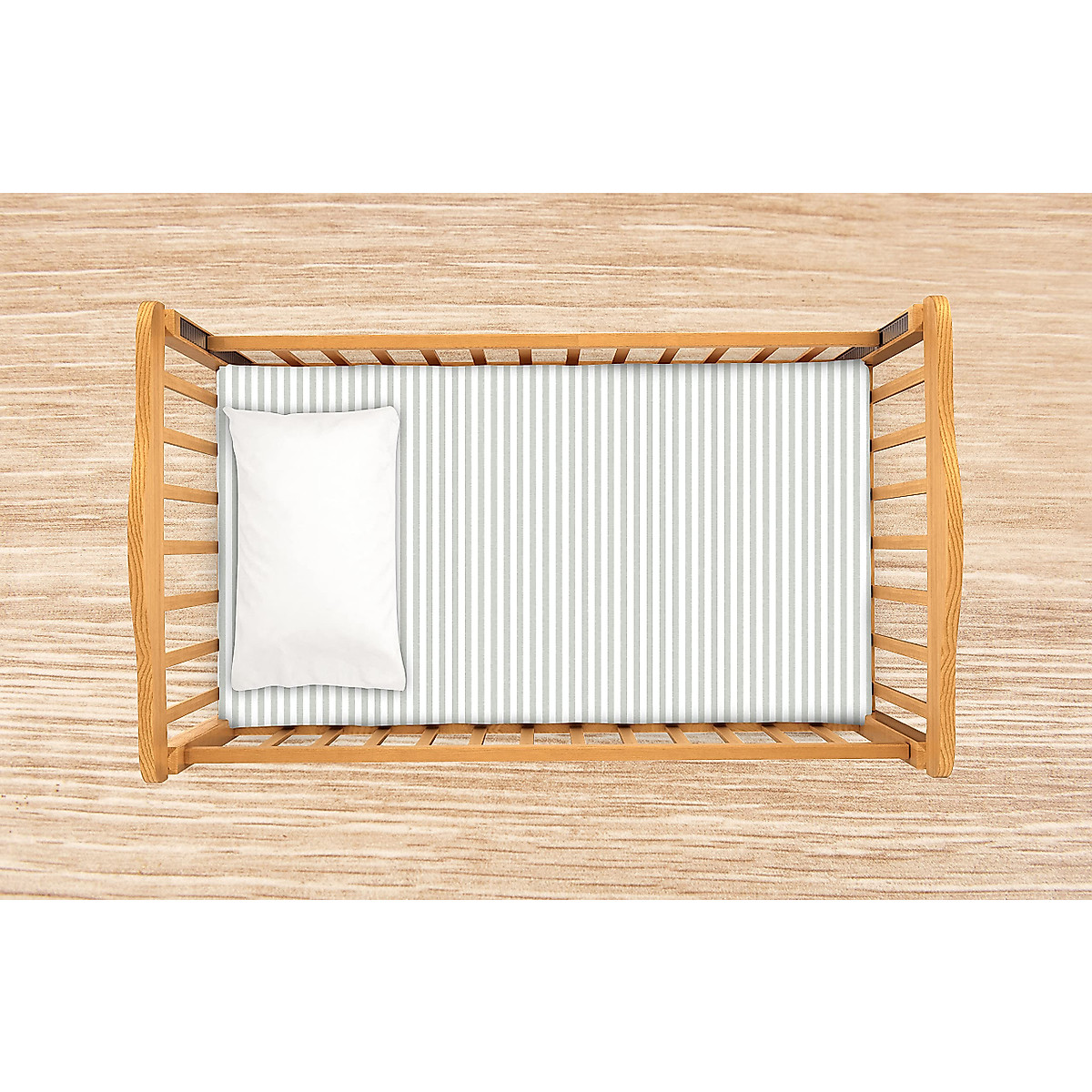 Baby Bassinet Sheet Set for Boy and Girl, 3 Pack, Universal Fitted for Oval, Hourglass & Rectangle Bassinet Mattress, Fitted Sheets Size 32 x 16 x 4 Inches, Grey