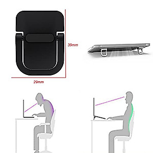 2pcs Keyboard Stands, Mini Laptop Stand for Desk, Portable Laptop Stand Compatible with MacBook Air Pro, Dell XPS, Lenovo, HP More. ( Black )