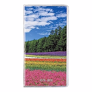 Blueline 2024 Essential Monthly Two-Year Pocket Planner, January 2024 to December 2025, Stitched Binding, 6.5" x 3.5", Assorted Designs (CA424.ASX-24)