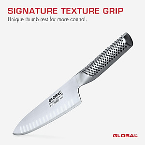Global Chef's Knife-Granton, 8", Silver
