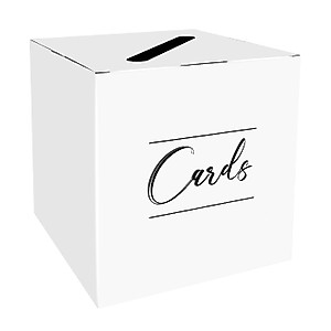 HEIPINIUYE Black Card Box Holder Wedding Card Box Money Box Card Box Holder for Wedding Baby Shower Bridal Shower Birthday Party Favor Table Centerpiece Decoration