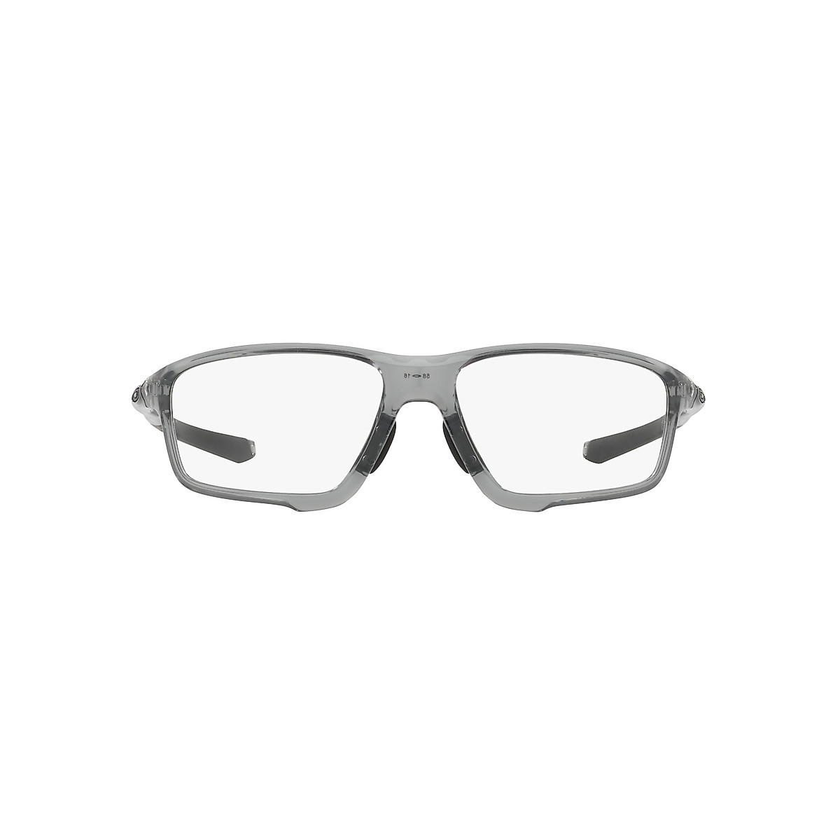 Oakley Men's Ox8080 Crosslink Zero Asian Fit Square Prescription Eyewear Frames, Polished Grey Shadow/Demo Lens, 58 mm