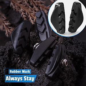 ELAPCO Bike Brake Pads 4 PCS with Installation Tool Caliper, Bicycle Brake Pads Ideal Road Brake Pads for Mountain Riders, C Shaped 50MM Pads for Mountain Bike Brake Pads, Reliable in Wet Condition