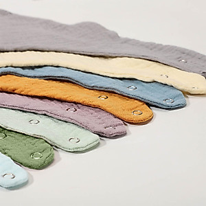 Mother's Heart Bandana Drool Bibs - Natural Cotton Muslin Baby Bibs - Set of 5 for Boys